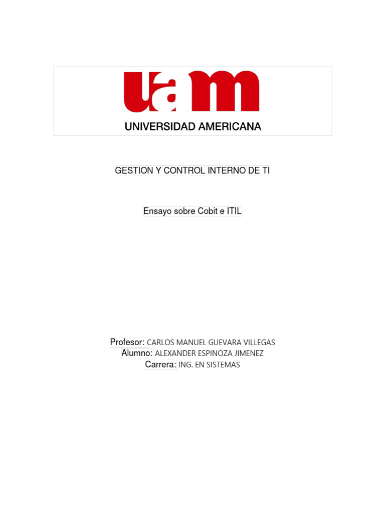 Comparación Entre COBIT y ITIL | PDF | Itil | Cobit Comparación Entre COBIT y ITIL | PDF | Itil | Cobit