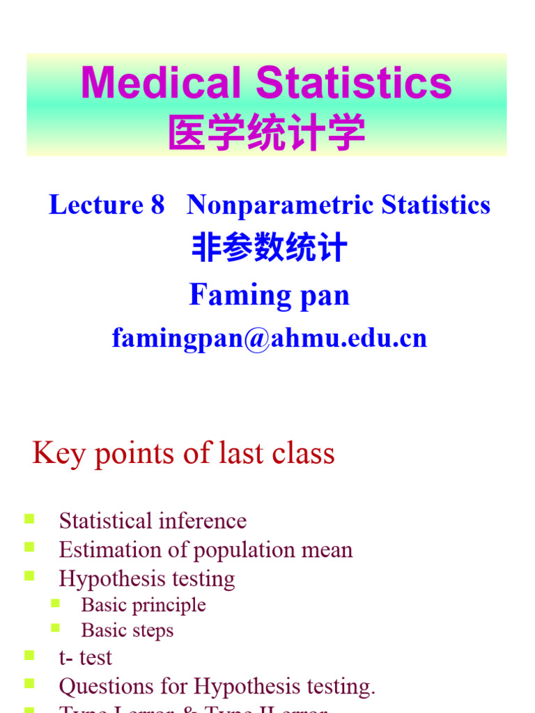 Lecture 14 Nonparametric - Statistics | PDF | Mann–Whitney U Test ... Lecture 14 Nonparametric - Statistics | PDF | Mann–Whitney U Test ...
