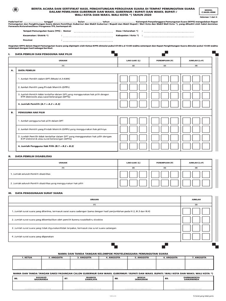 C-Hasil - 04 Paslon - Simulasi 2020 11 29 | PDF