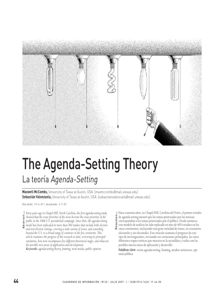 The Agenda Setting Theory | PDF | Framing (Social Sciences) | Public Sphere