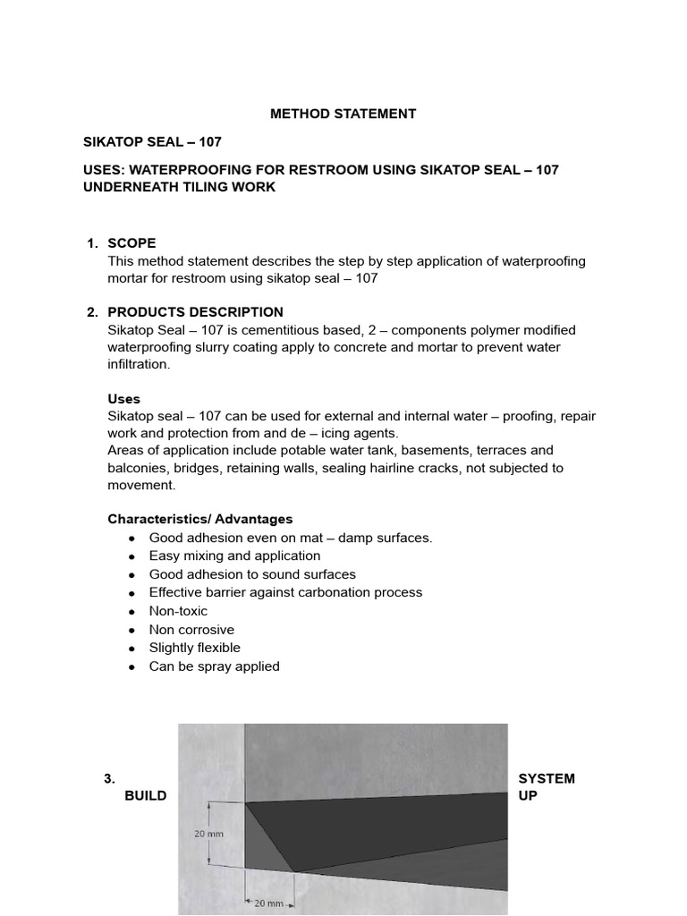 Method Statement | PDF | Concrete | Coating