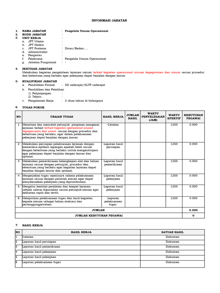 Pengelola Umum Operasional | PDF