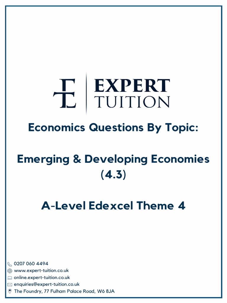 Emerging Developing Economies 4.3 | PDF | Devaluation | World Economy