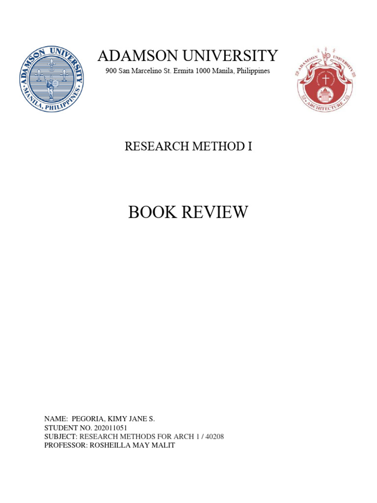 Book Review: Architectural Research Methods | PDF | Qualitative ...