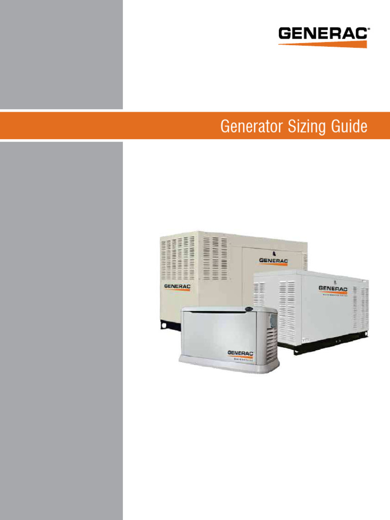Generator Sizing Guide | PDF | Power (Physics) | Physical Quantities