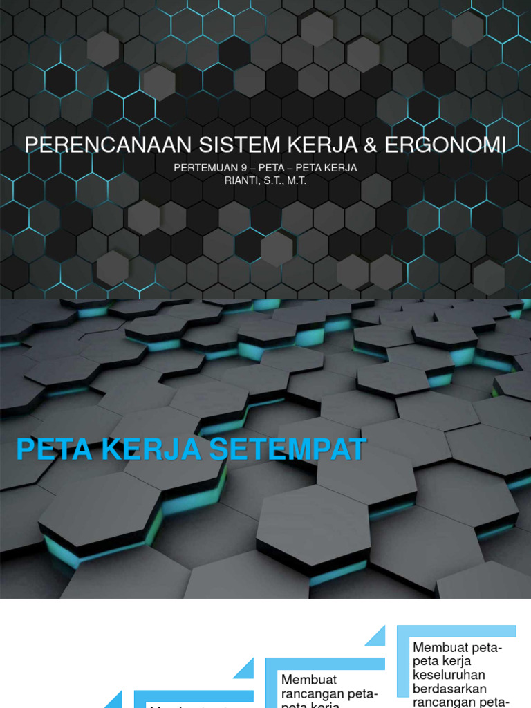 Perencanaan Sistem Kerja & Ergonomi Pertemuan 9 Peta-Peta Kerja | PDF