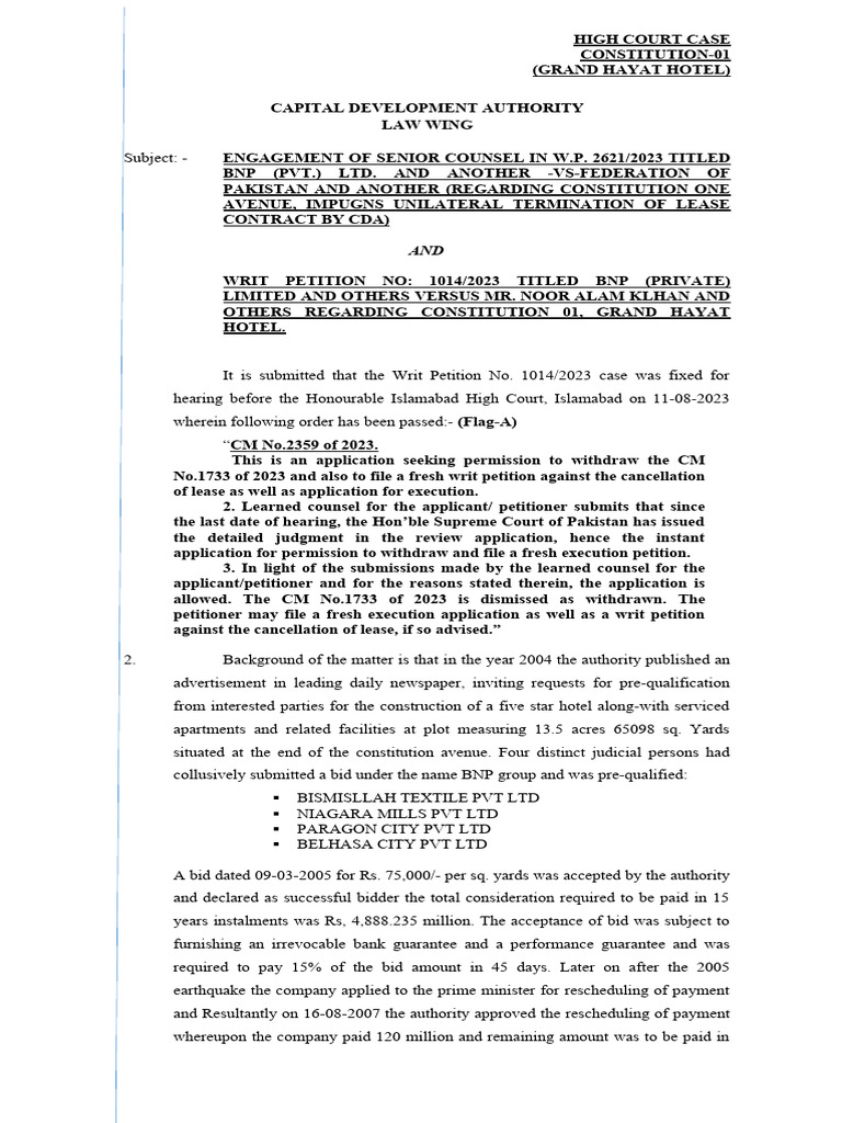 BNP Case Engagement of Counsel | Download Free PDF | Certiorari | Advocate