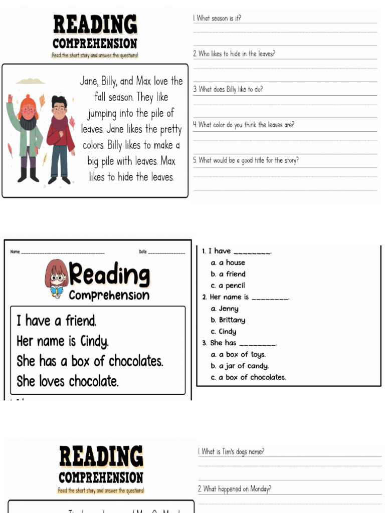 Reading Comprehension and Drawing | PDF