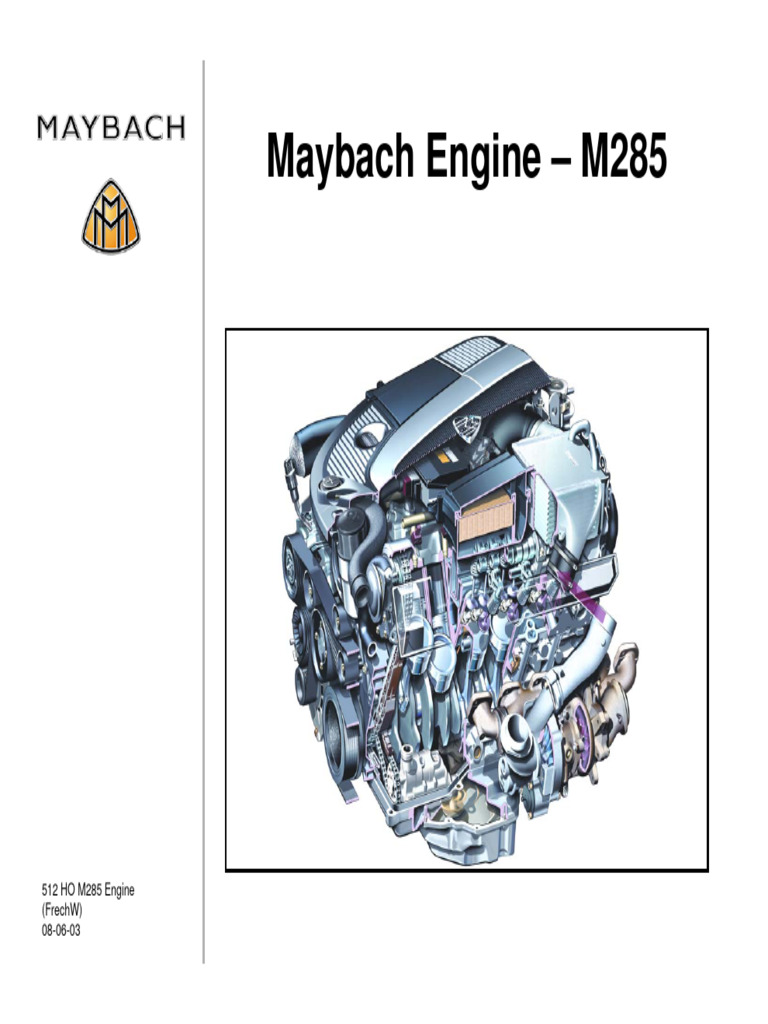 Maybach Engine - M285 | PDF | Turbocharger | Throttle
