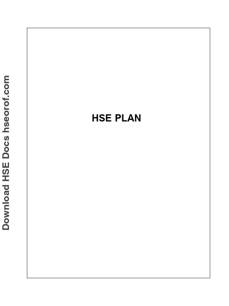 HSE Plan | PDF | Occupational Safety And Health | Safety HSE Plan | PDF | Occupational Safety And Health | Safety