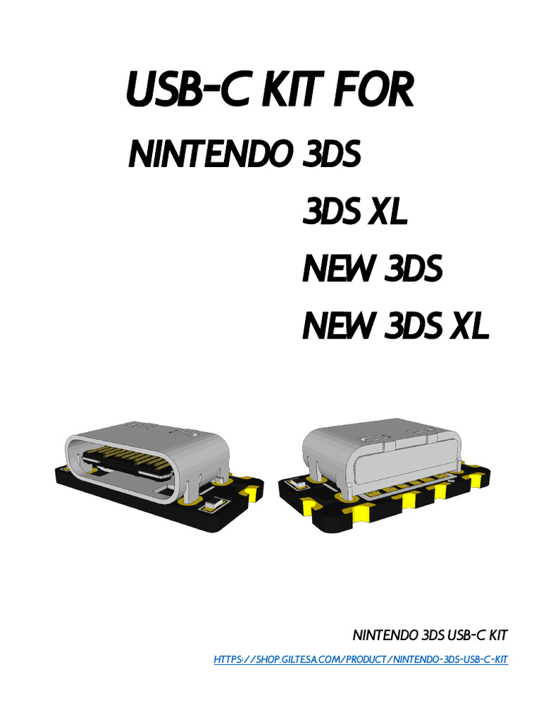 3DS USB C Installation Guide | PDF | Electrical Connector | Battery Charger