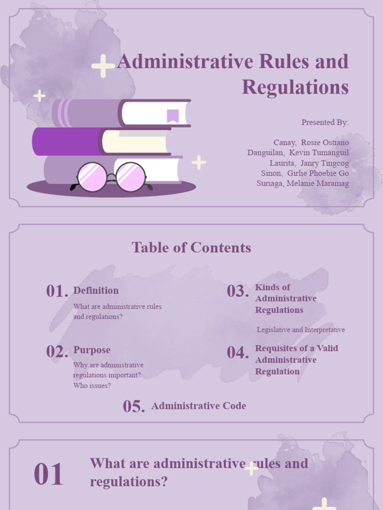 Administrative Rules and Regulations | PDF | Regulation | Government