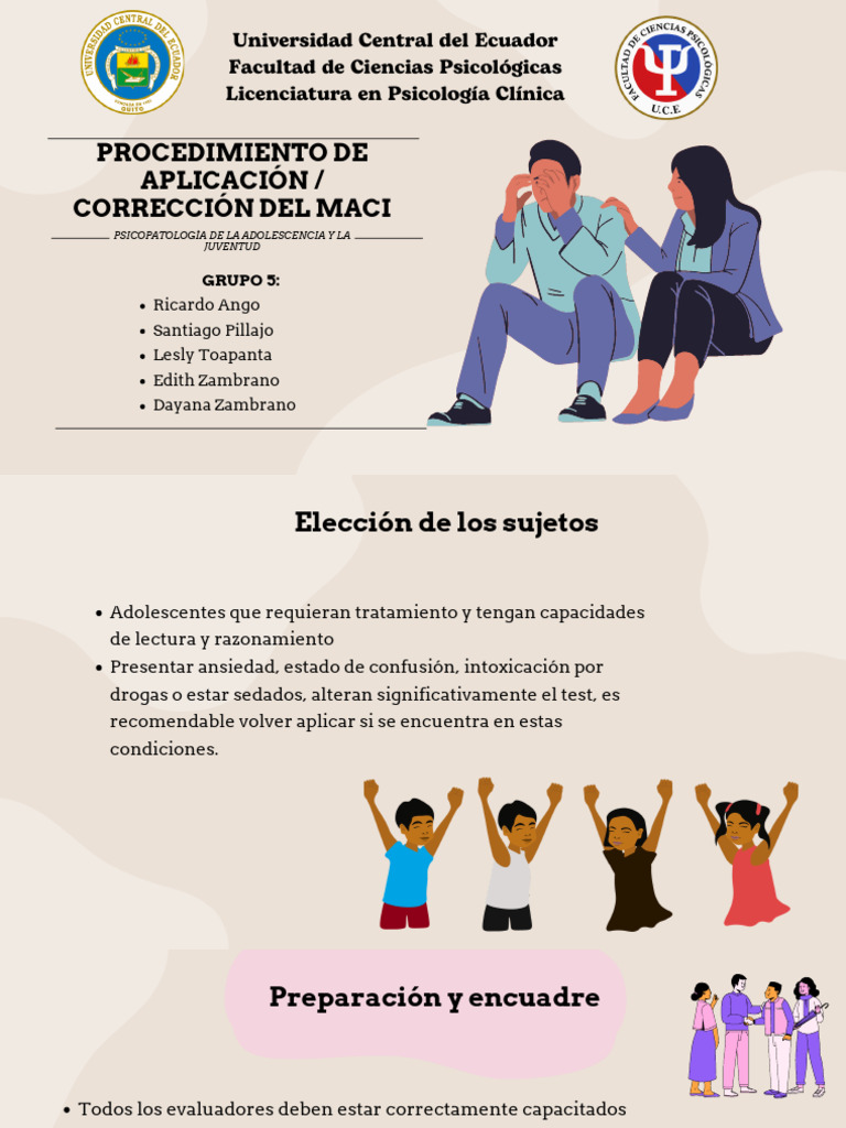 GRUPO 5 - Procedimiento de Aplicación Corrección Del Maci | PDF ...
