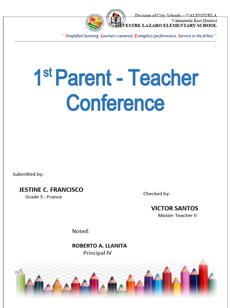 1st Parent-Teacher Conference Report | PDF | Learning | Behavior ...