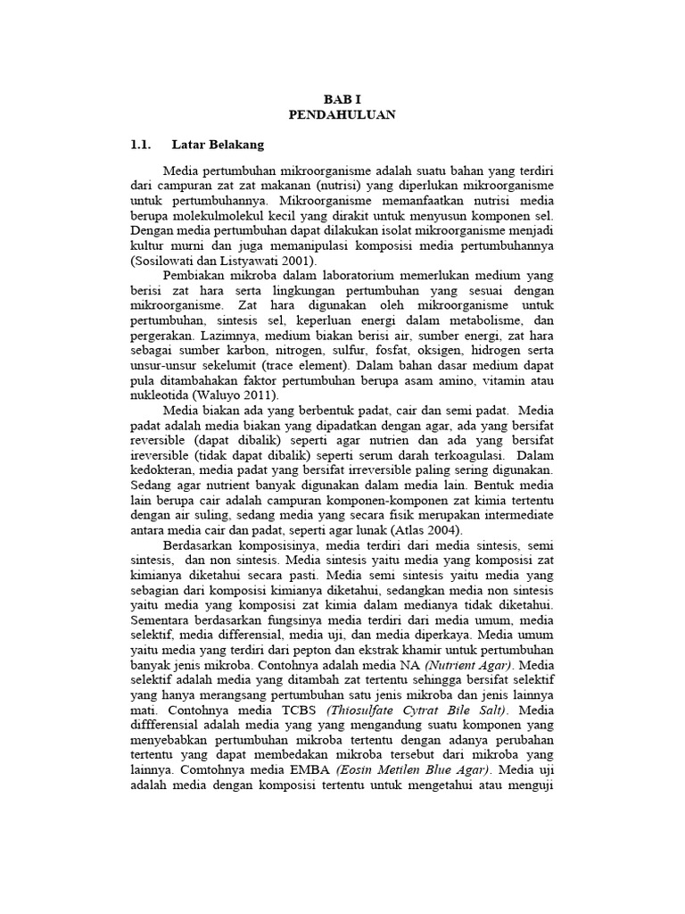 Pembuatan Media Tryptic Soy Agar | PDF