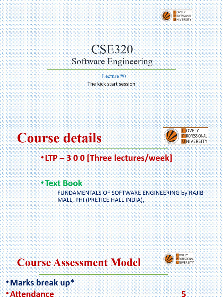 CSE320 Lecture0 | PDF | Engineering | Project Management