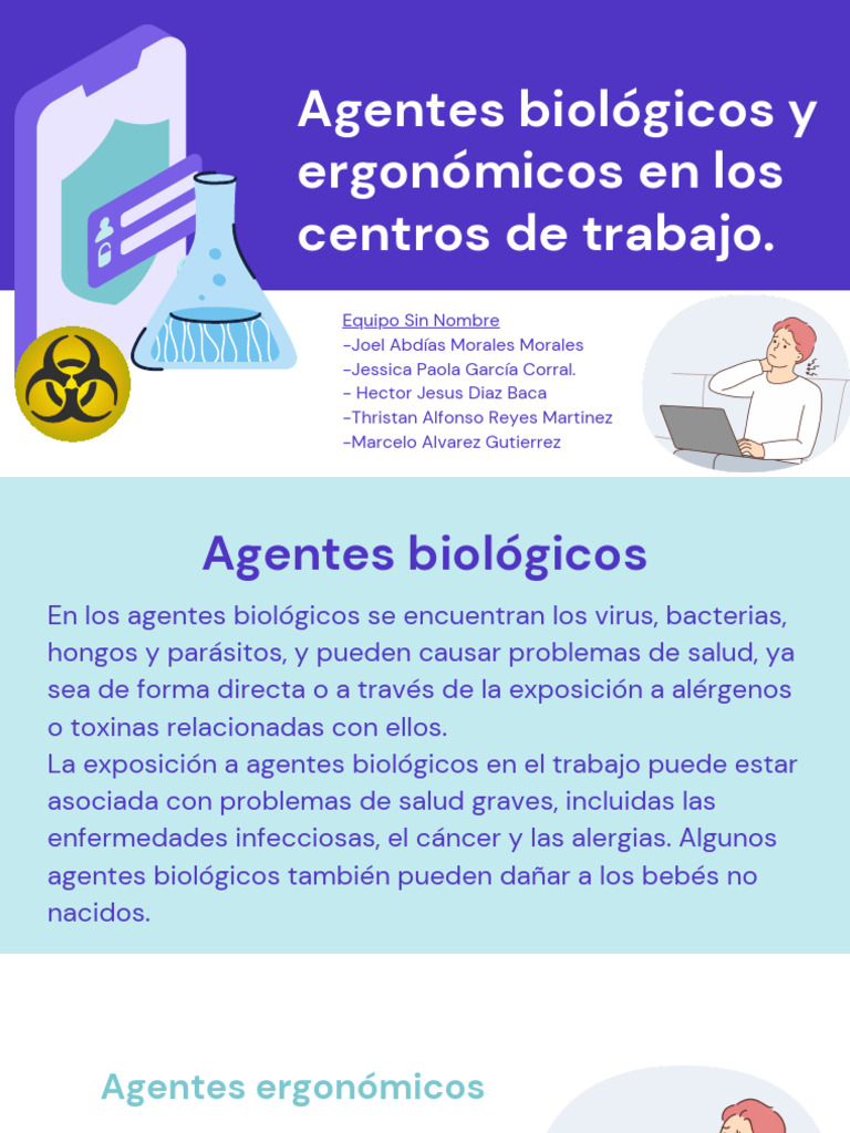 Agentes Biológicos y Ergonómicos en Los Centros de Trabajo - Equipo Sin ...