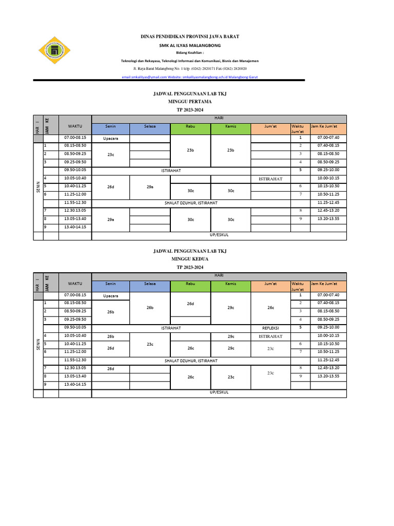 Jadwal Penggunaan LAB NEW | PDF