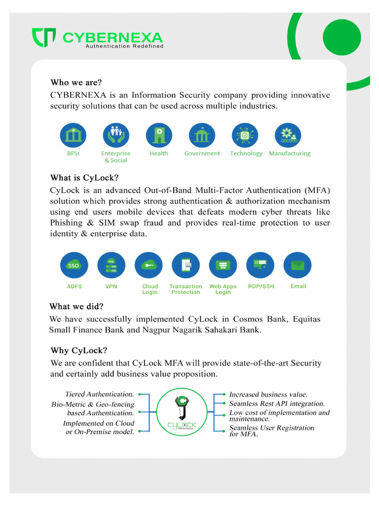 CyLock Introduction 2023 | PDF