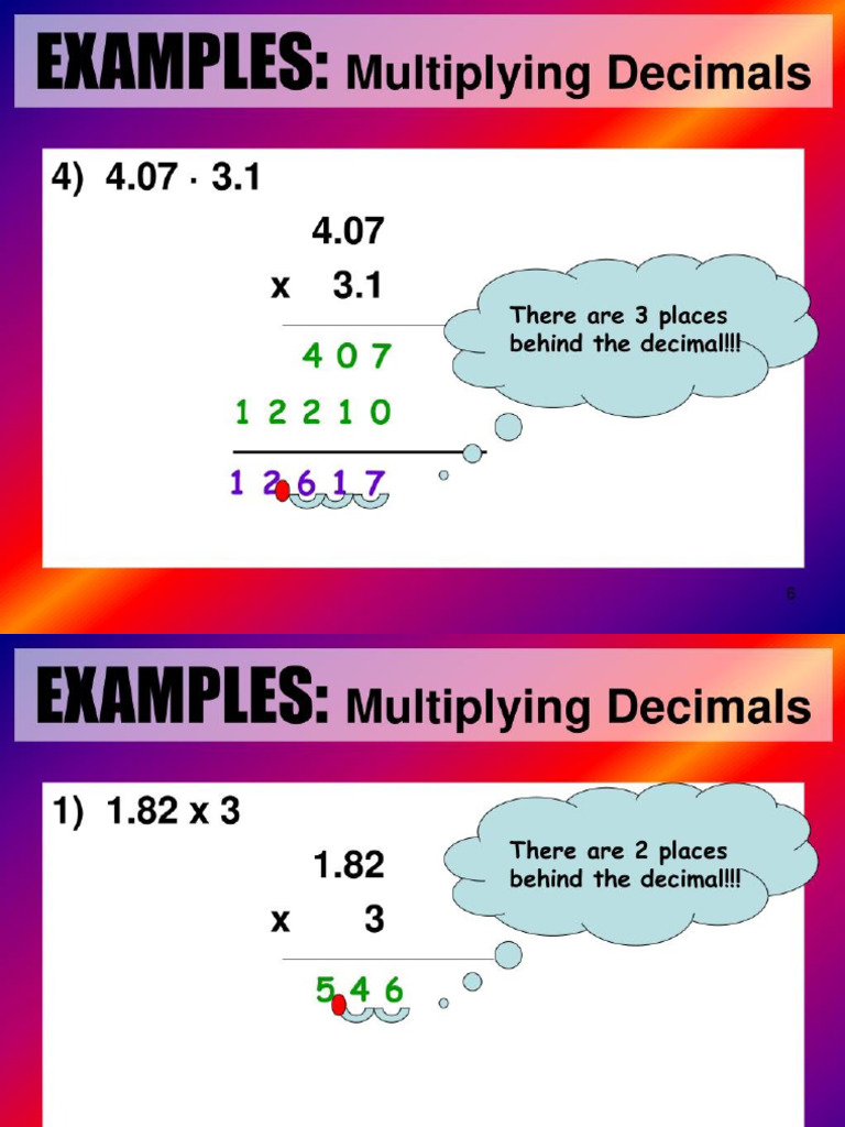 Multiplying Decimals | PDF