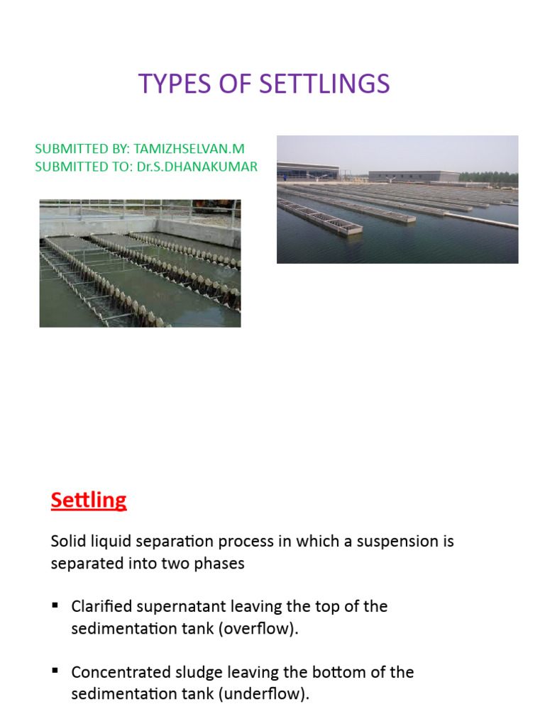 Types of Settlings | Download Free PDF | Physical Sciences | Materials