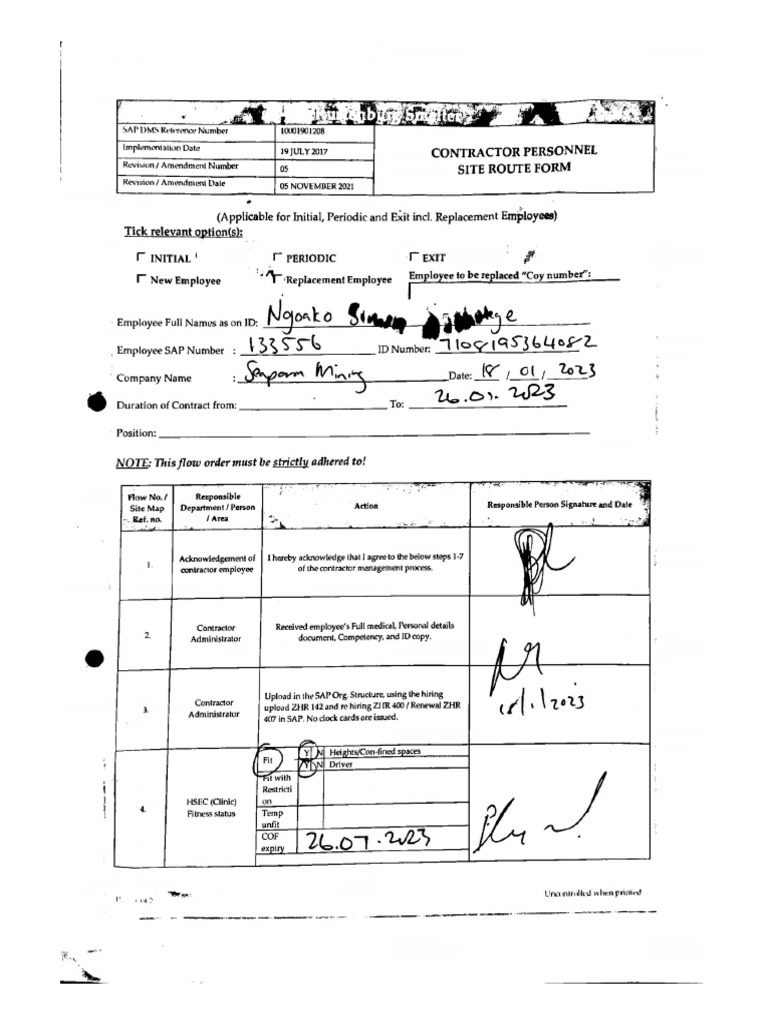 Revision Amendment Number | PDF