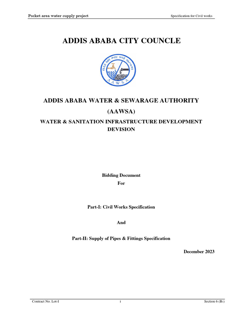 Specification For Pocket Area WSP | PDF | Concrete | Plumbing