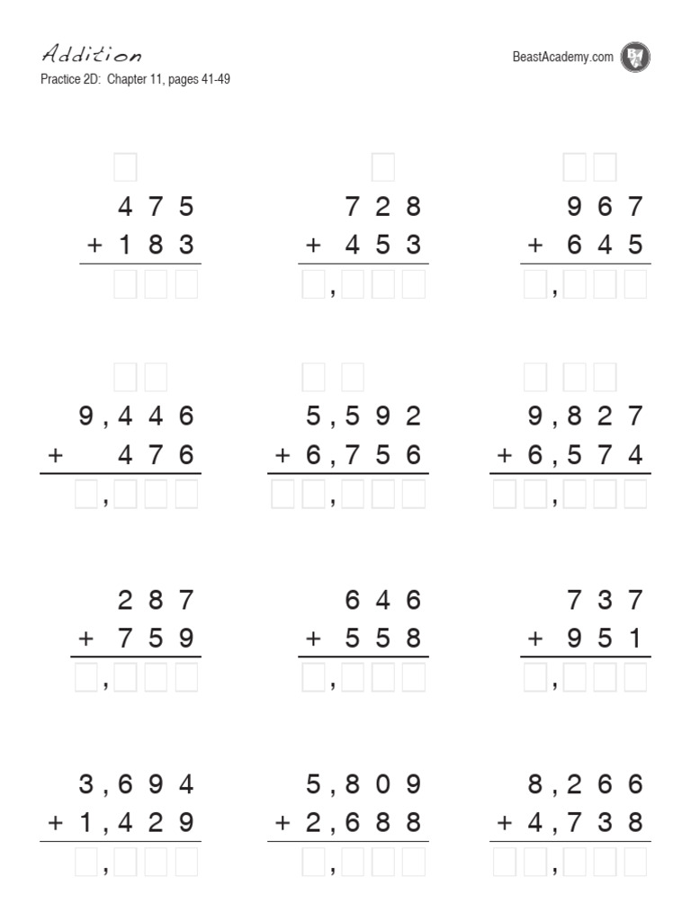 Addition Subtraction Practice | PDF