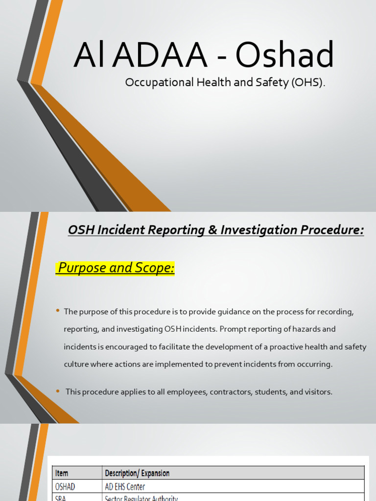 Al Adaa - Oshad | PDF | Occupational Safety And Health | Safety