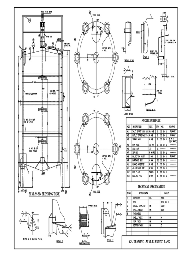 SS Storage Tank 50KL | PDF