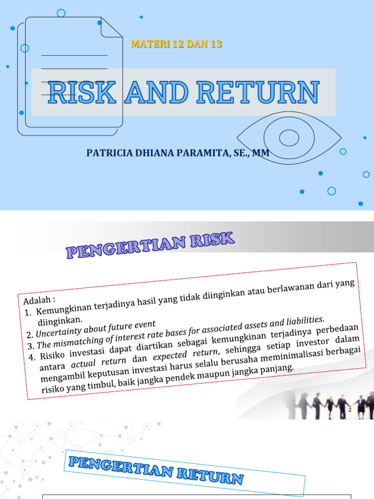 12 & 13 Risk and Return | PDF