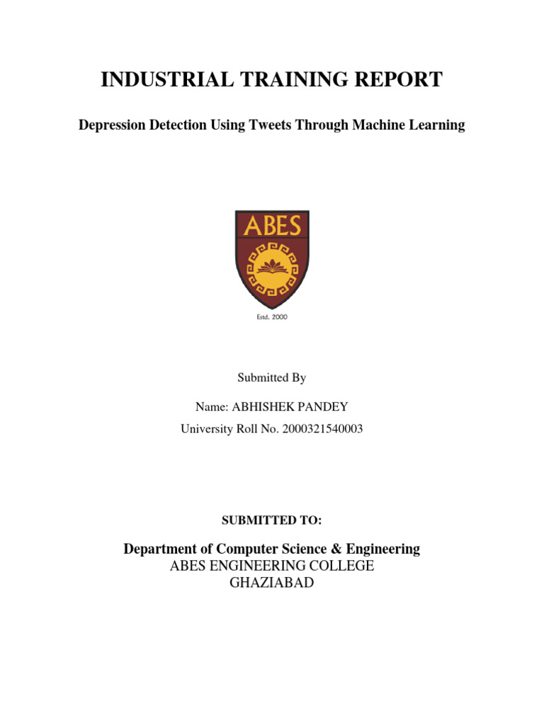 Industrial Training Report Format | PDF | Support Vector Machine ...