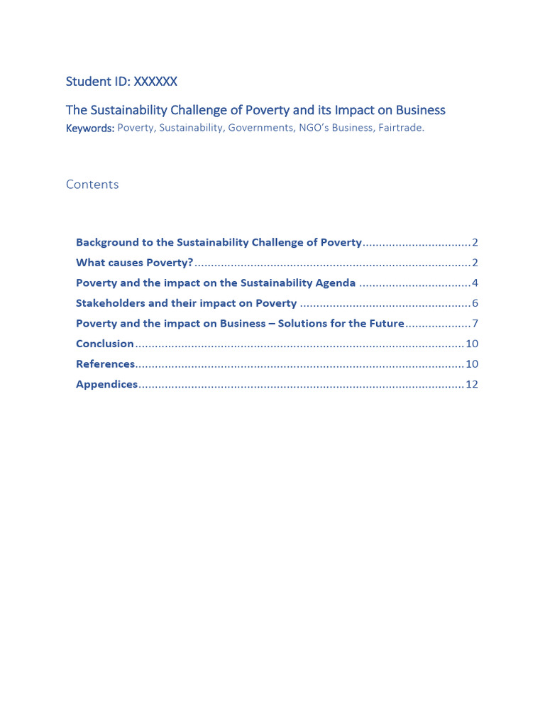 Sample Assignment - UoW | PDF | Poverty | Poverty & Homelessness