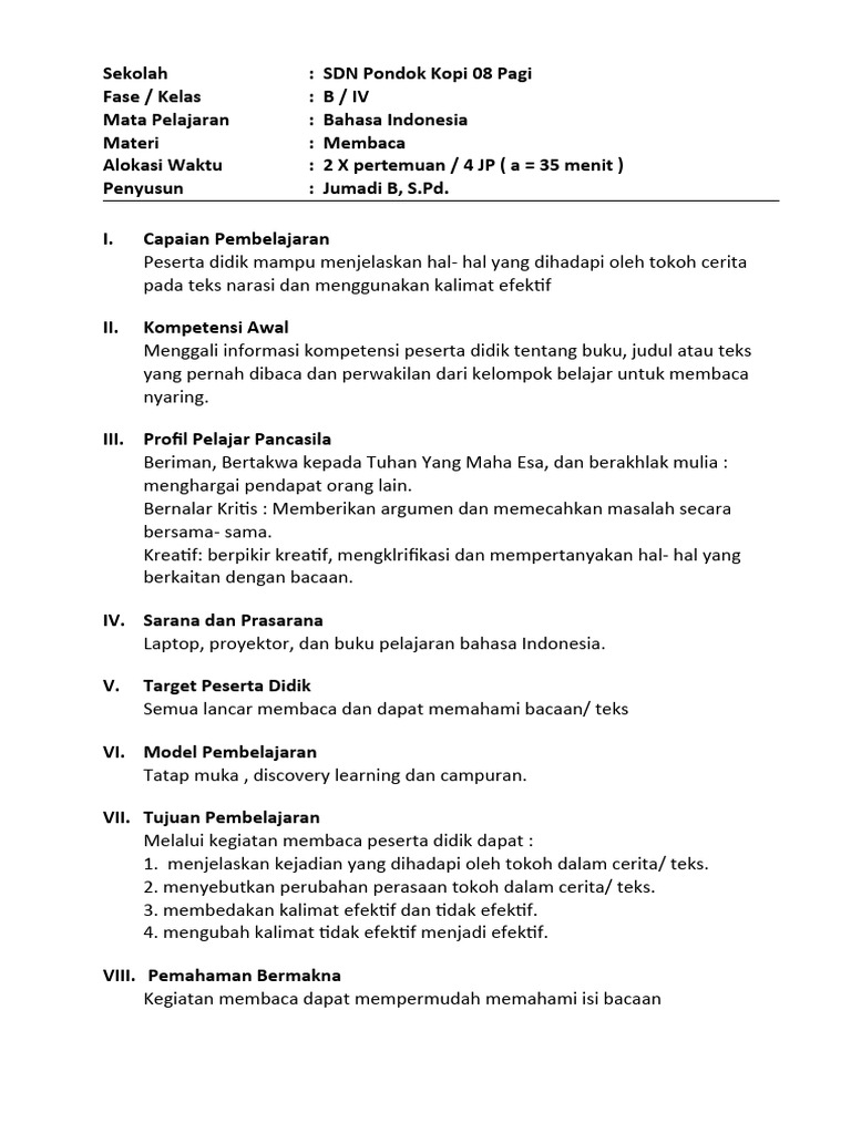 Modu Ajar Membaca 2 | PDF