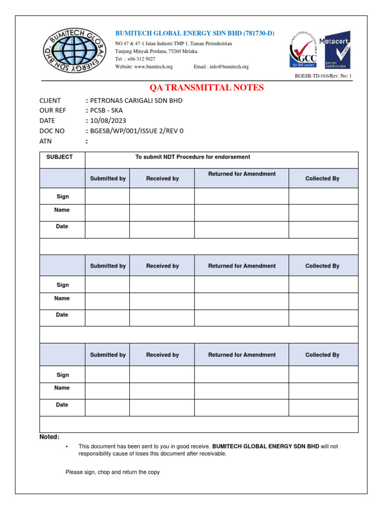 NDT Personnel Qualification Procedure | PDF | Nondestructive Testing ...