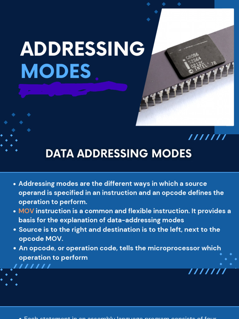 Addressing Modes - Microprocessors | PDF | Assembly Language | Computer Architecture