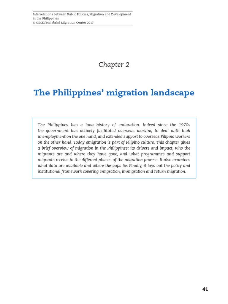 2B - The Philippines Migration Landscape | PDF | Human Migration | Remittance