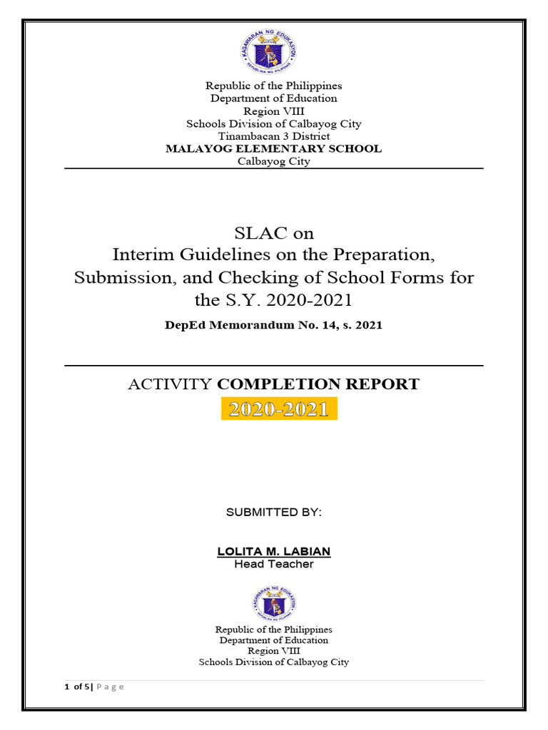 Acr New Format Slac Deped Order No.018 | PDF
