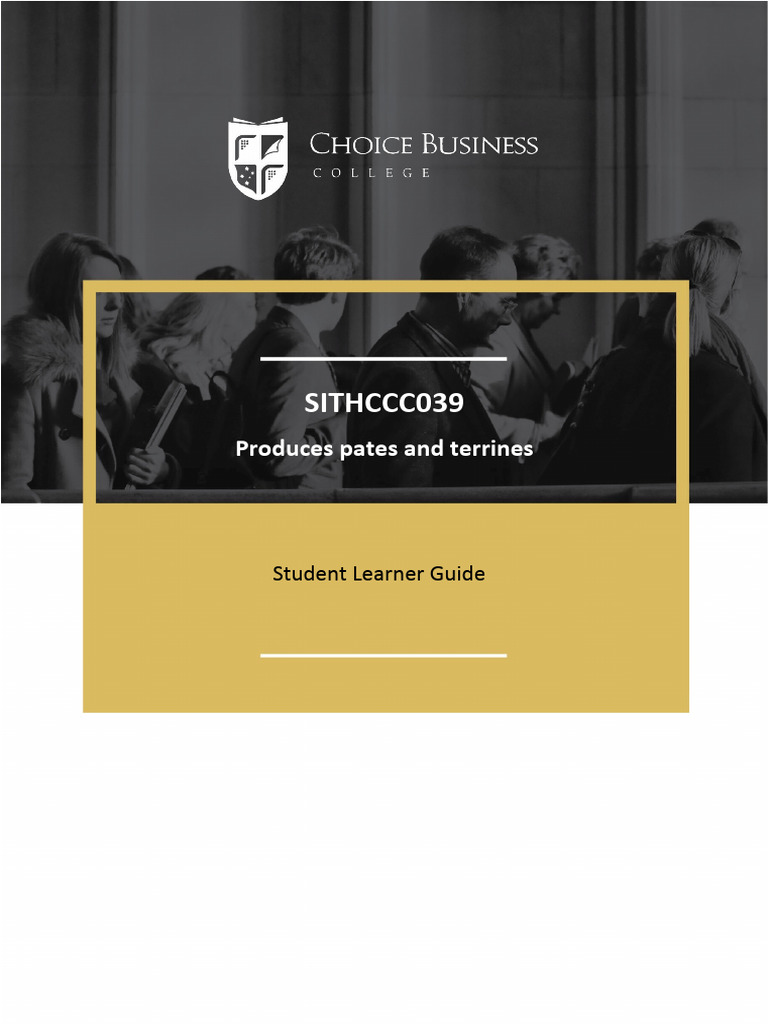 Student Learner Guide SITHCCC039 | Download Free PDF | French Cuisine ...
