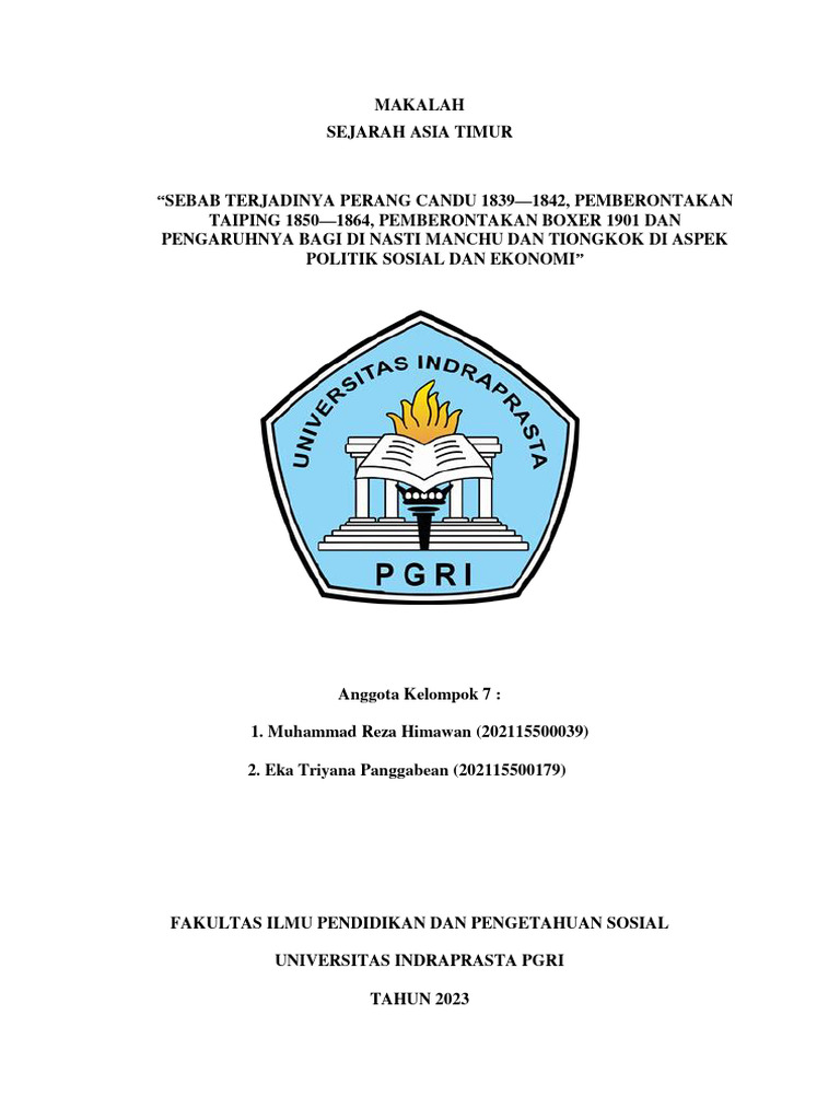 Latar Belakang Perang Candu 1839-1842 | PDF