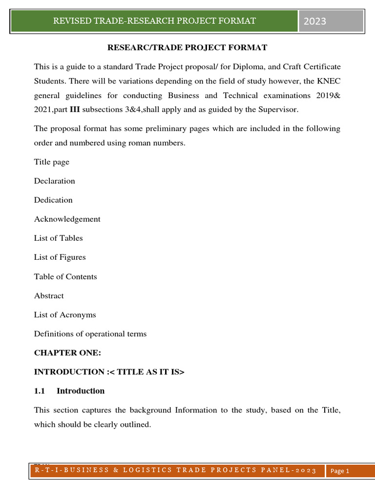 Trade Research Project Guide 2023 | PDF | Sampling (Statistics) | Data Analysis