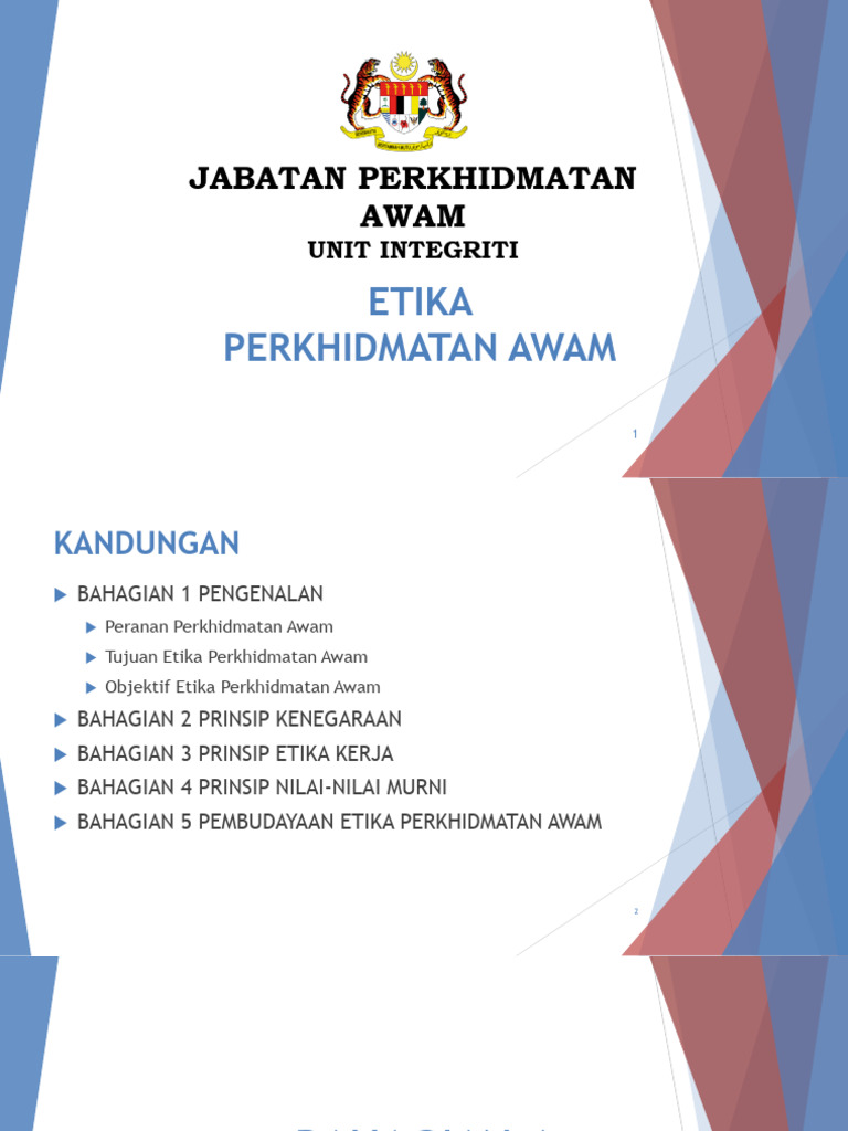 20220422093604slaid Etika Perkhidmatan Awam - 06042022 | PDF