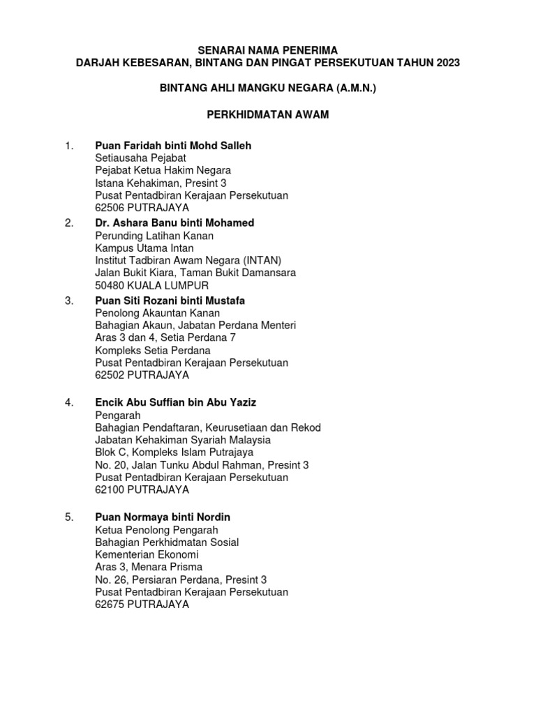 Senarai Media Penerima DKBPP Tahun 2023 a.M.N. | PDF