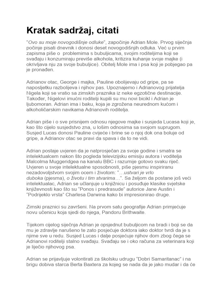 Kratak Sadržaj | PDF