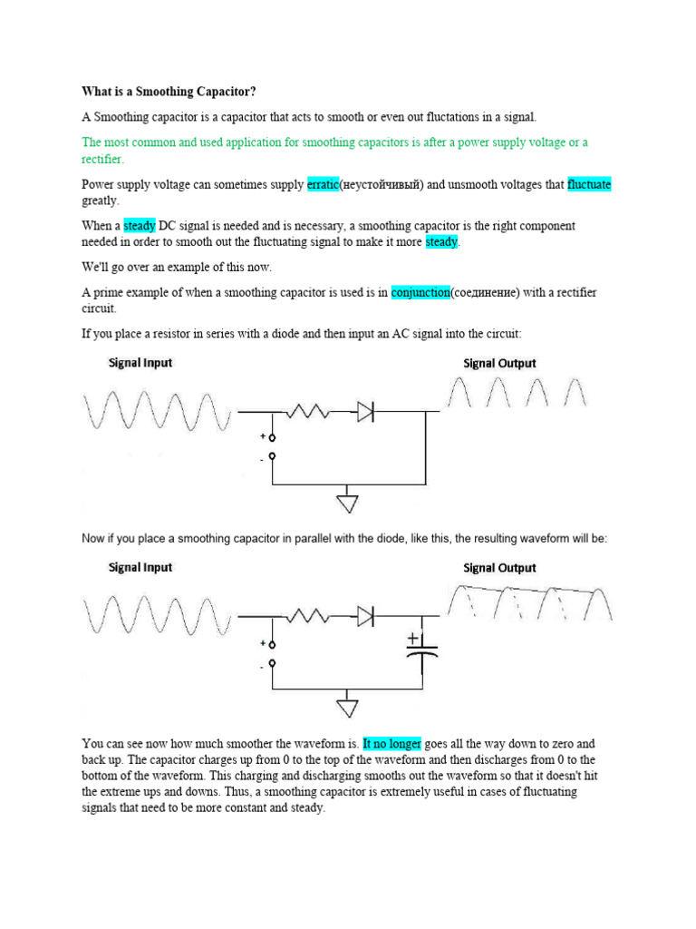 Smoothing Capacitor | PDF