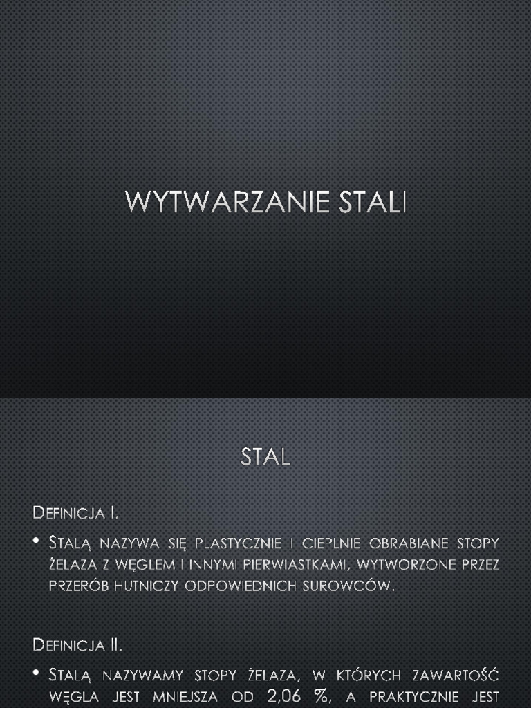 04 Wytwarzanie Stali C1 | PDF
