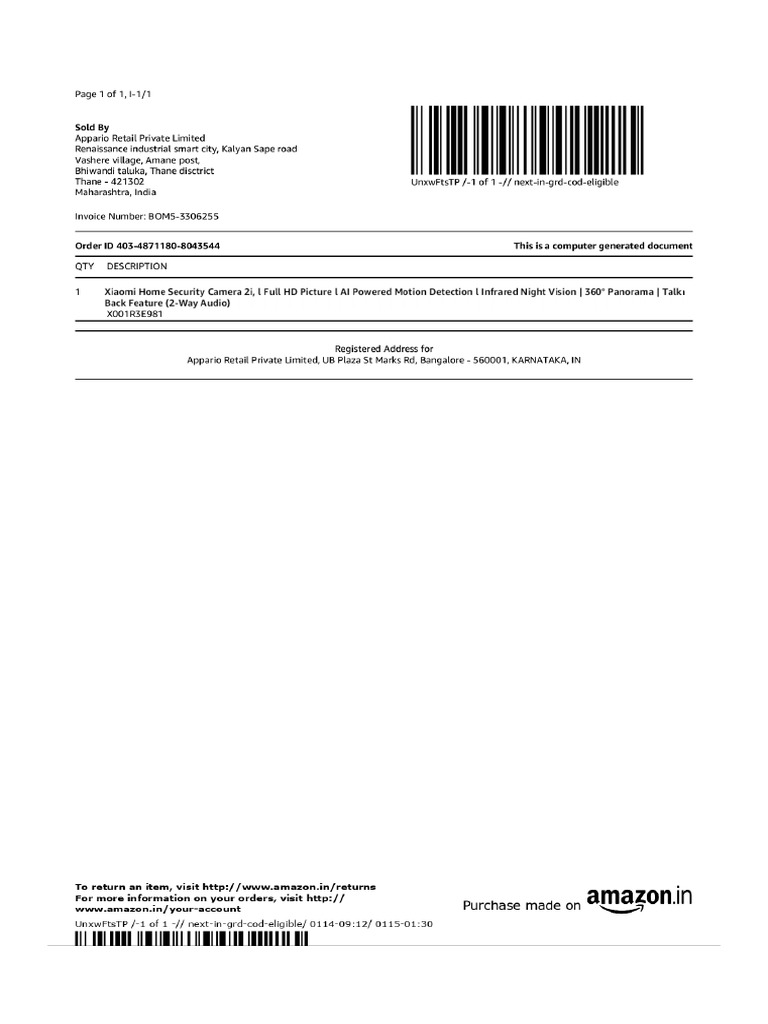 Amazon Bill | PDF