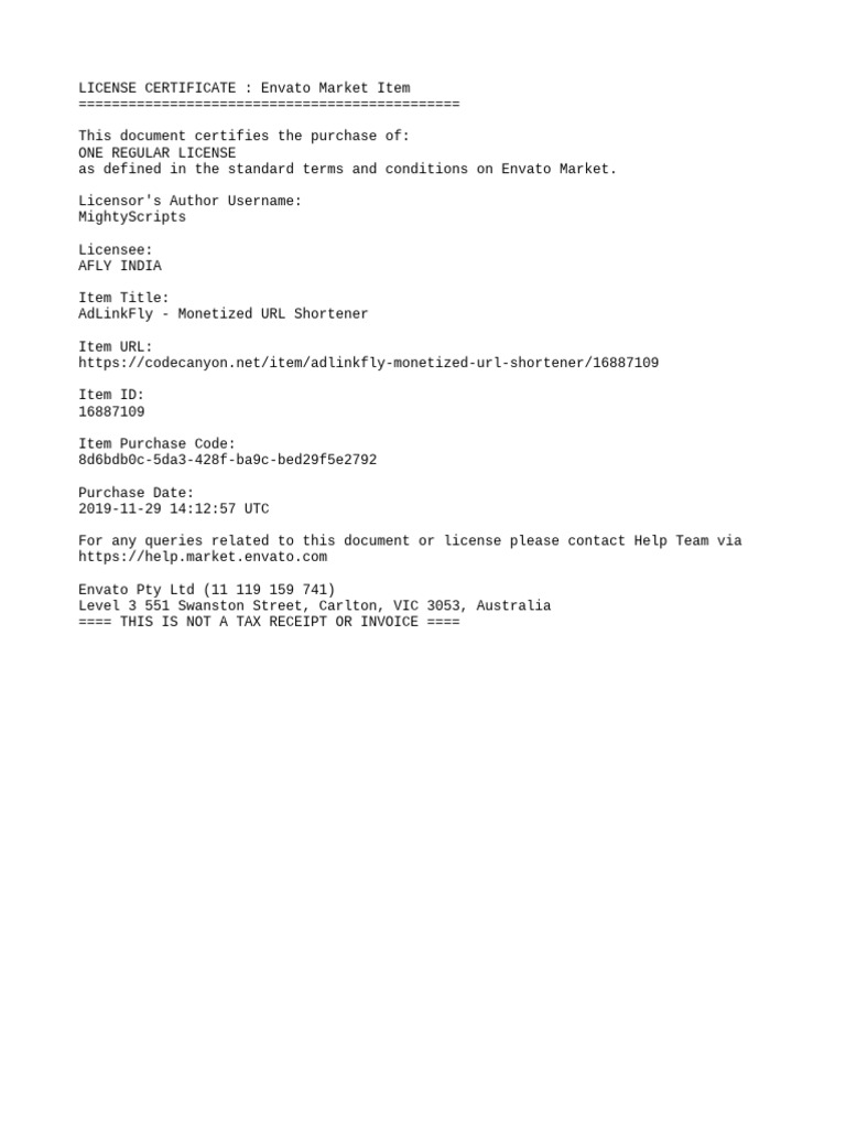 Adlinkfly Monetized Url Shortener License | PDF