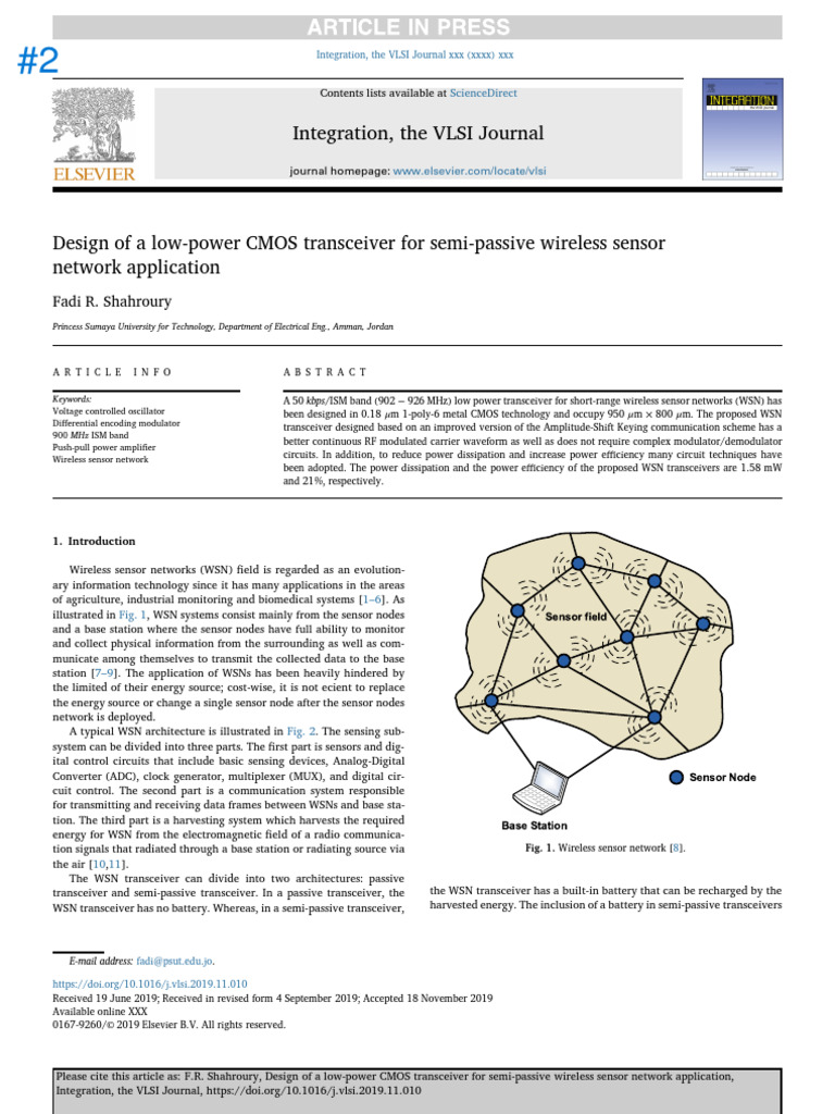 Integration, The VLSI Journal: Fadi R. Shahroury | PDF | Modulation ...