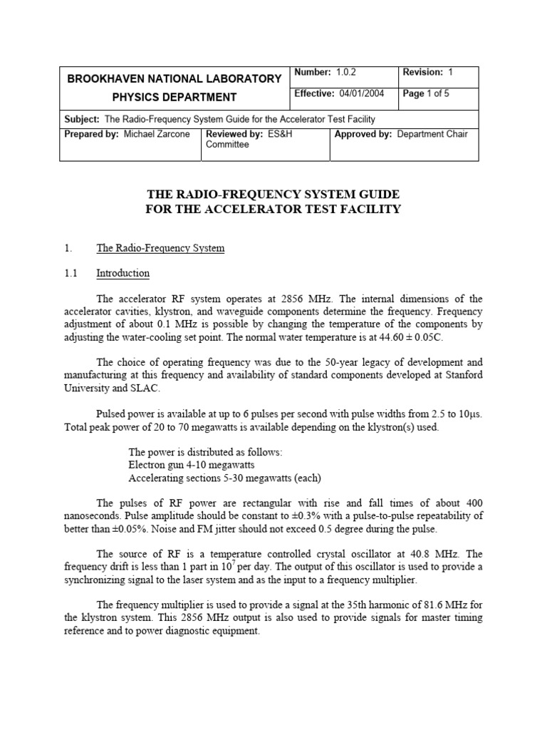 The Radio-Frequency System Guide | Download Free PDF | Vacuum Tube ...